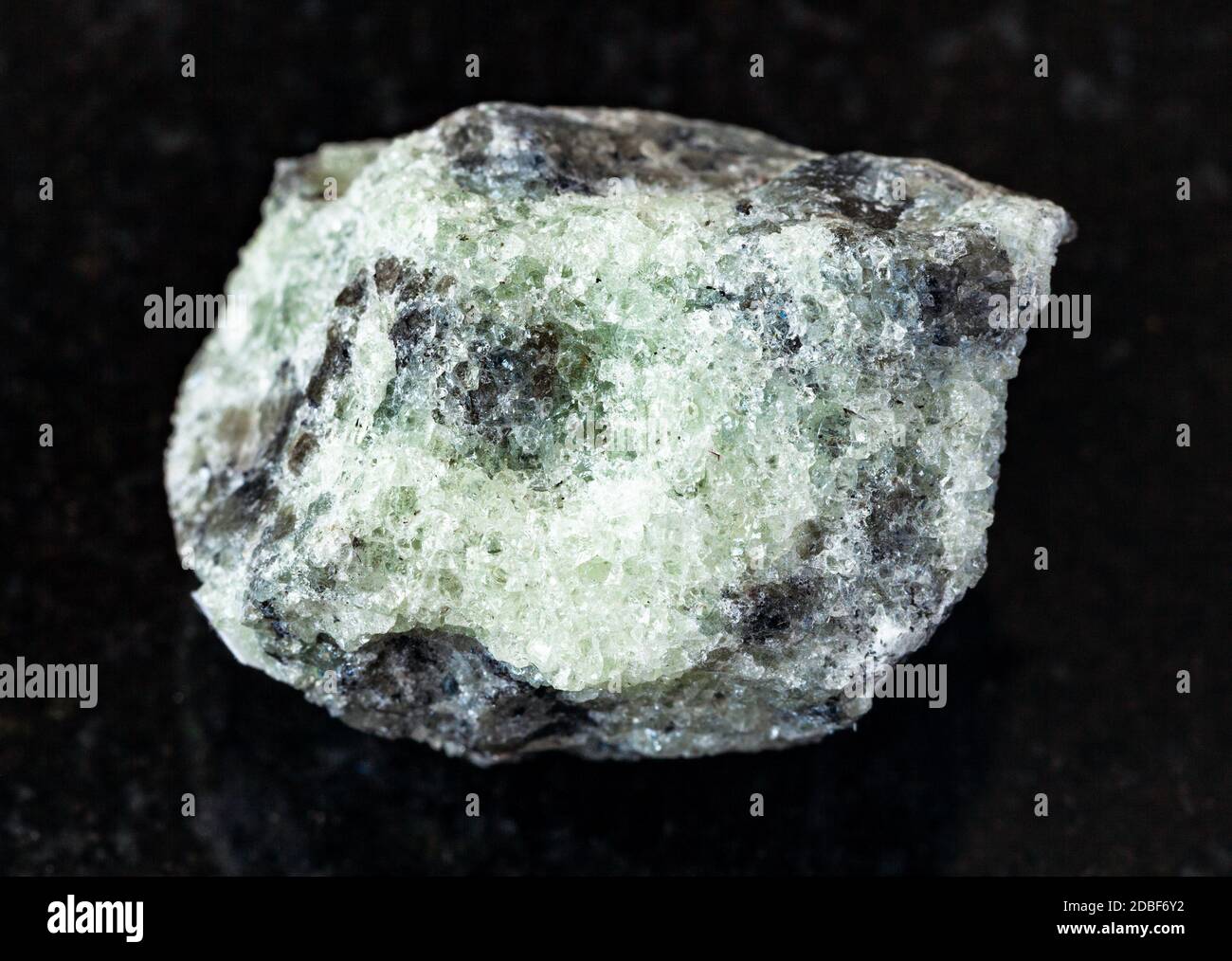 closeup of sample of natural mineral from geological collection - rough ...