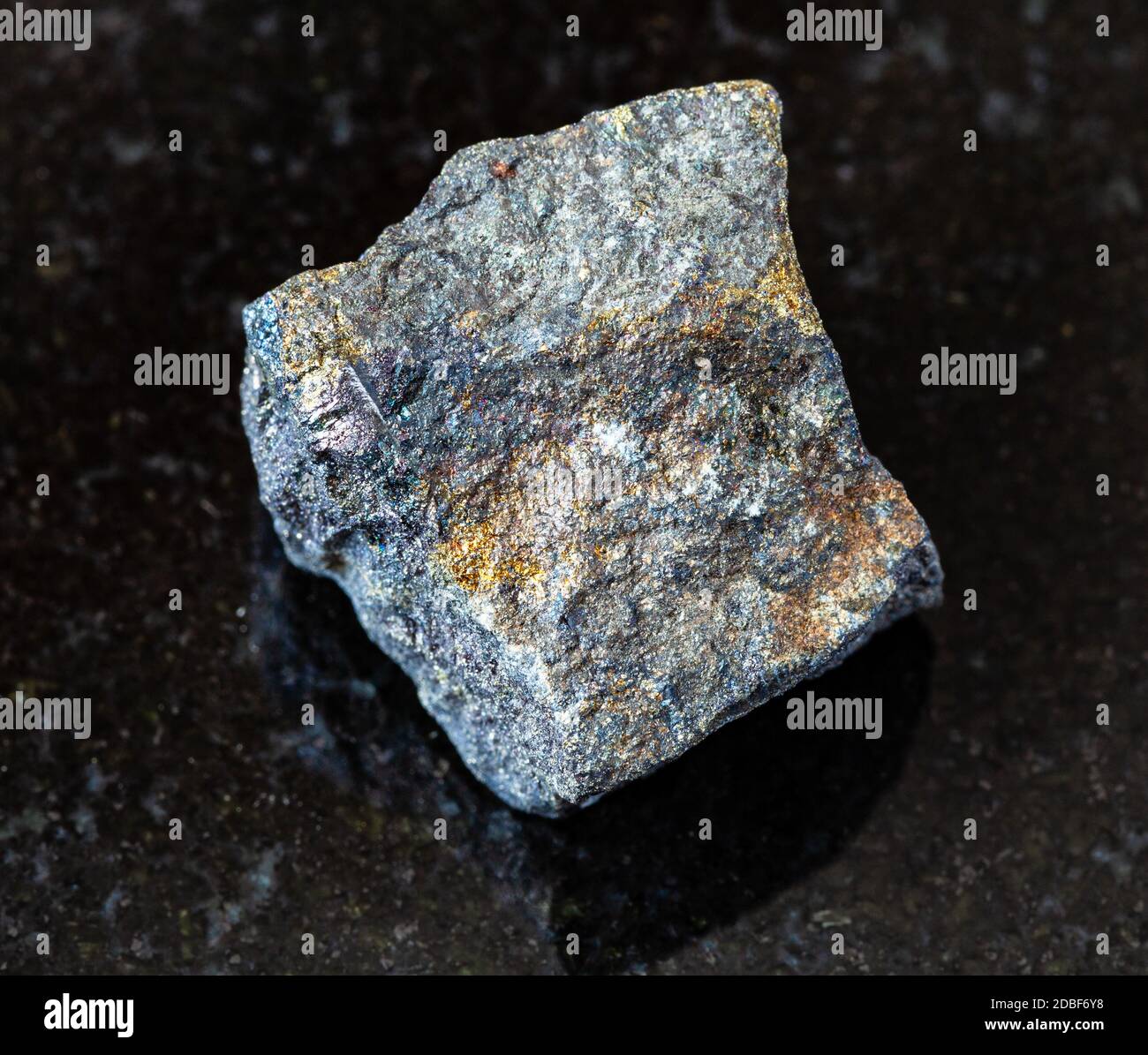 closeup of sample of natural mineral from geological collection - rough ...