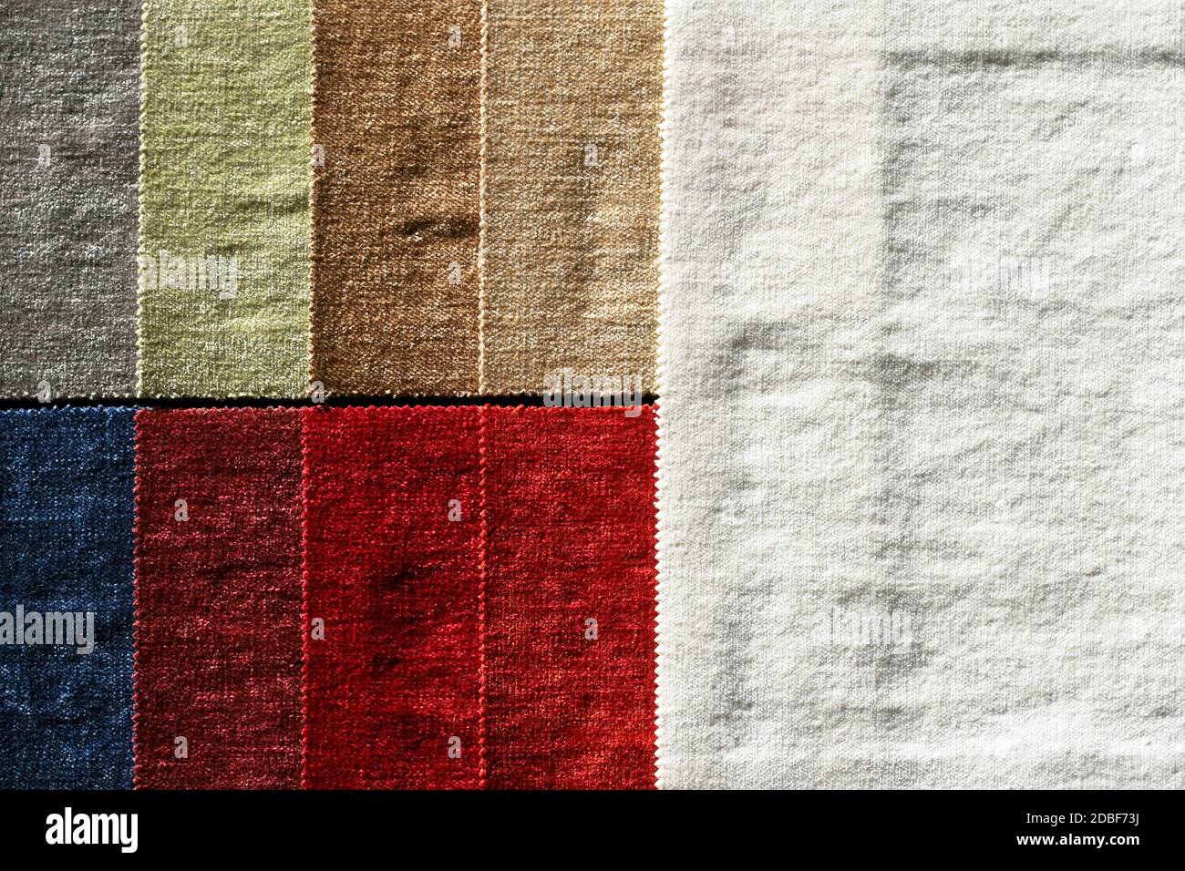 Color palette sample picker of plush fabrics hi-res stock photography ...