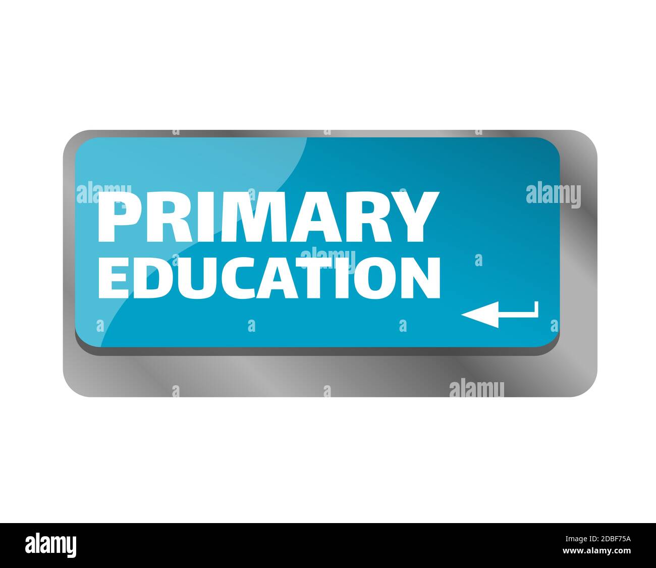 Primary education . Close up of keyboard, enter computer key Stock ...
