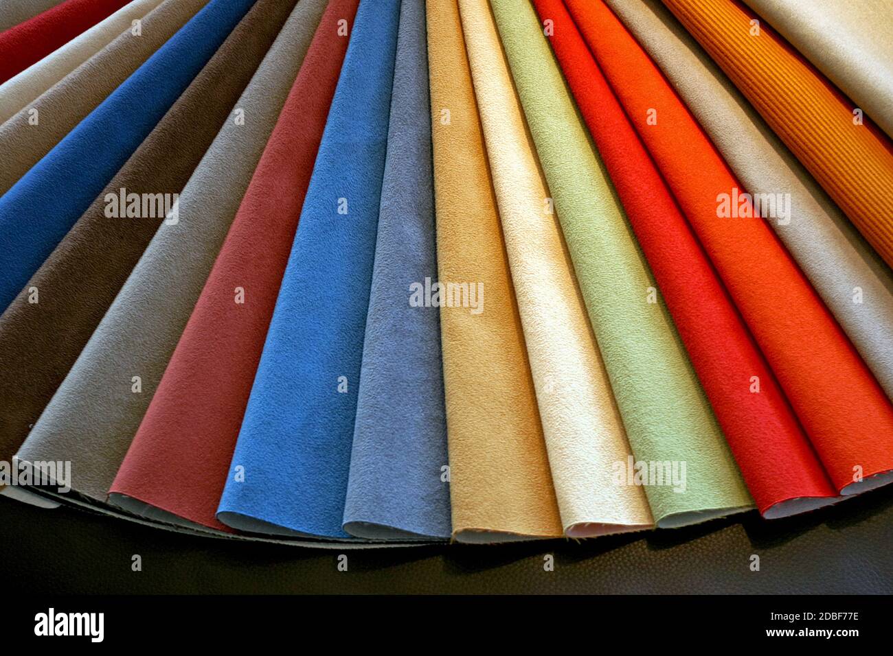 Color palette sample picker of leather material Stock Photo - Alamy
