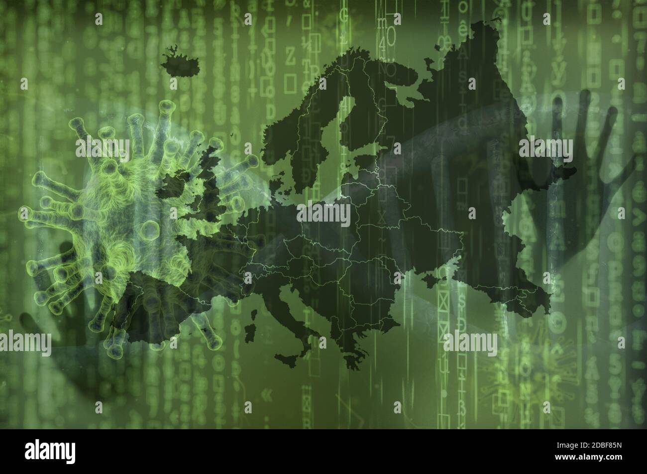 Coronavirus pandemic in Europe: epidemic map Stock Photo - Alamy