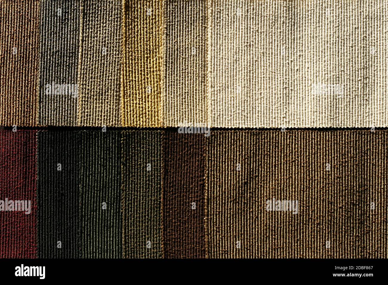 Color palette sample picker of cotton fabrics Stock Photo - Alamy