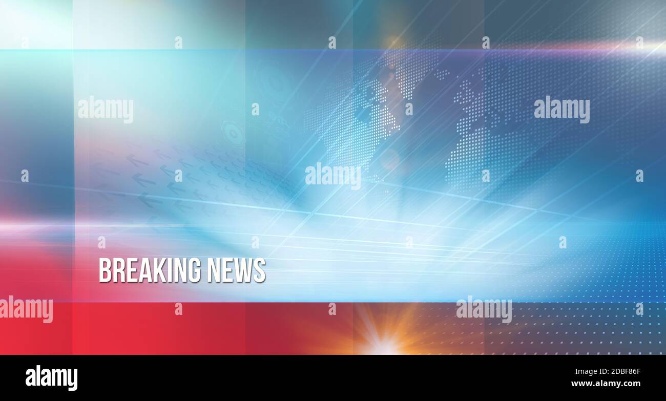 Graphical abstract background with breaking news text, high-tech and ...