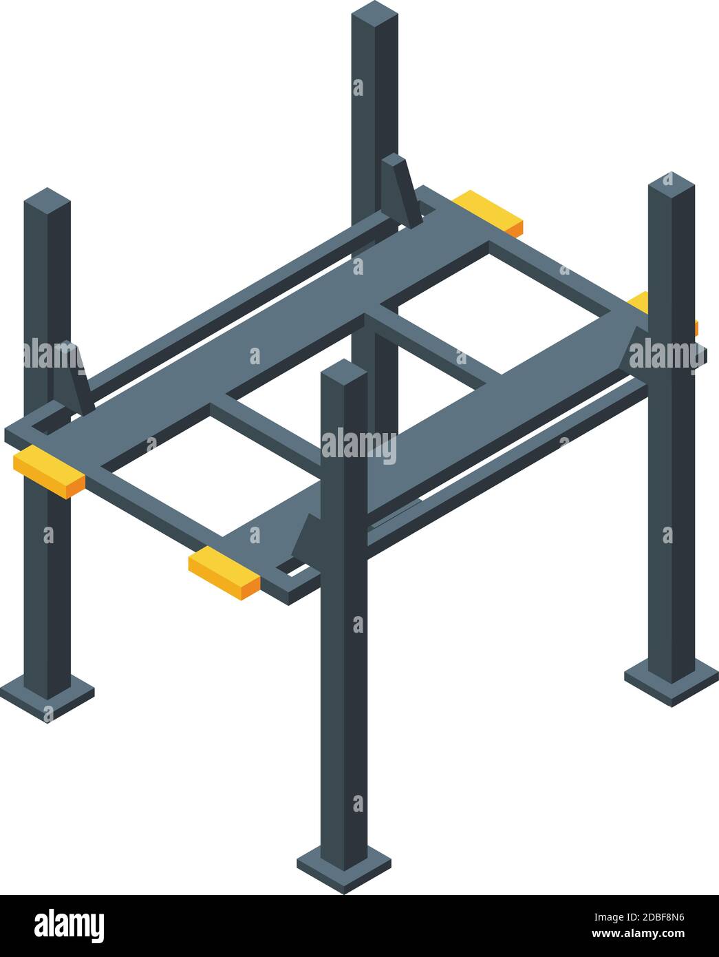 Car lift station icon. Isometric of car lift station vector icon for ...