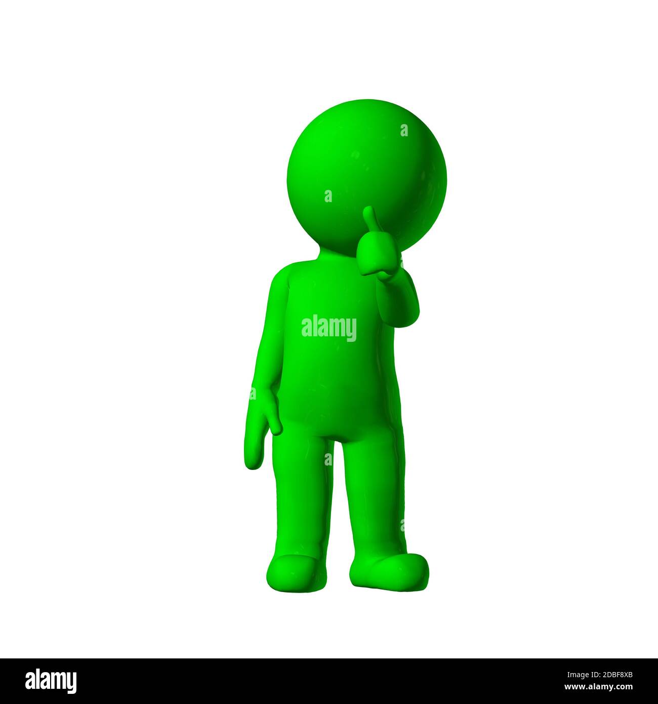 Green 3D people in different poses - agree - on white background Stock ...