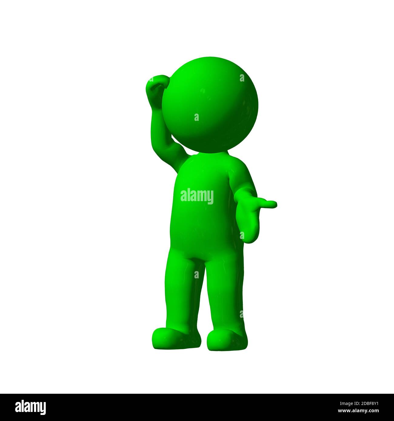 Green 3D people in different poses - explain - on white background ...