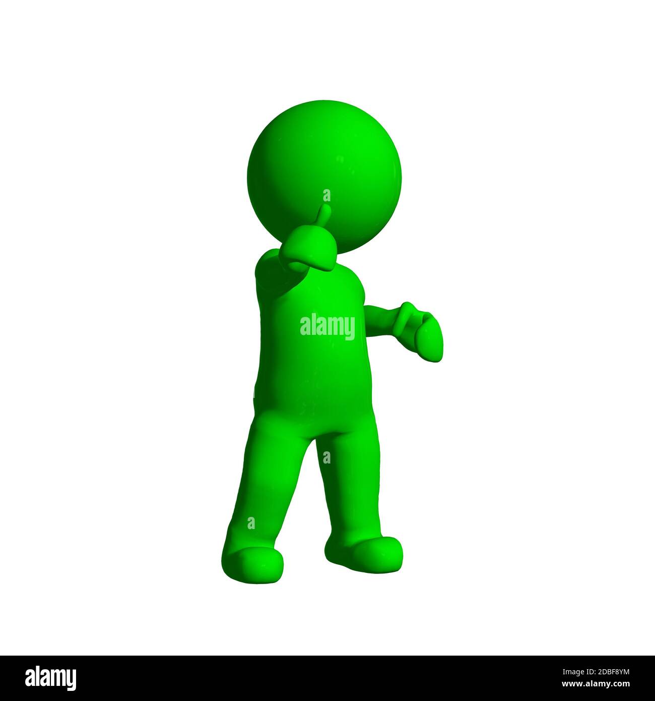 Green 3D people in different poses - good - on white background Stock ...