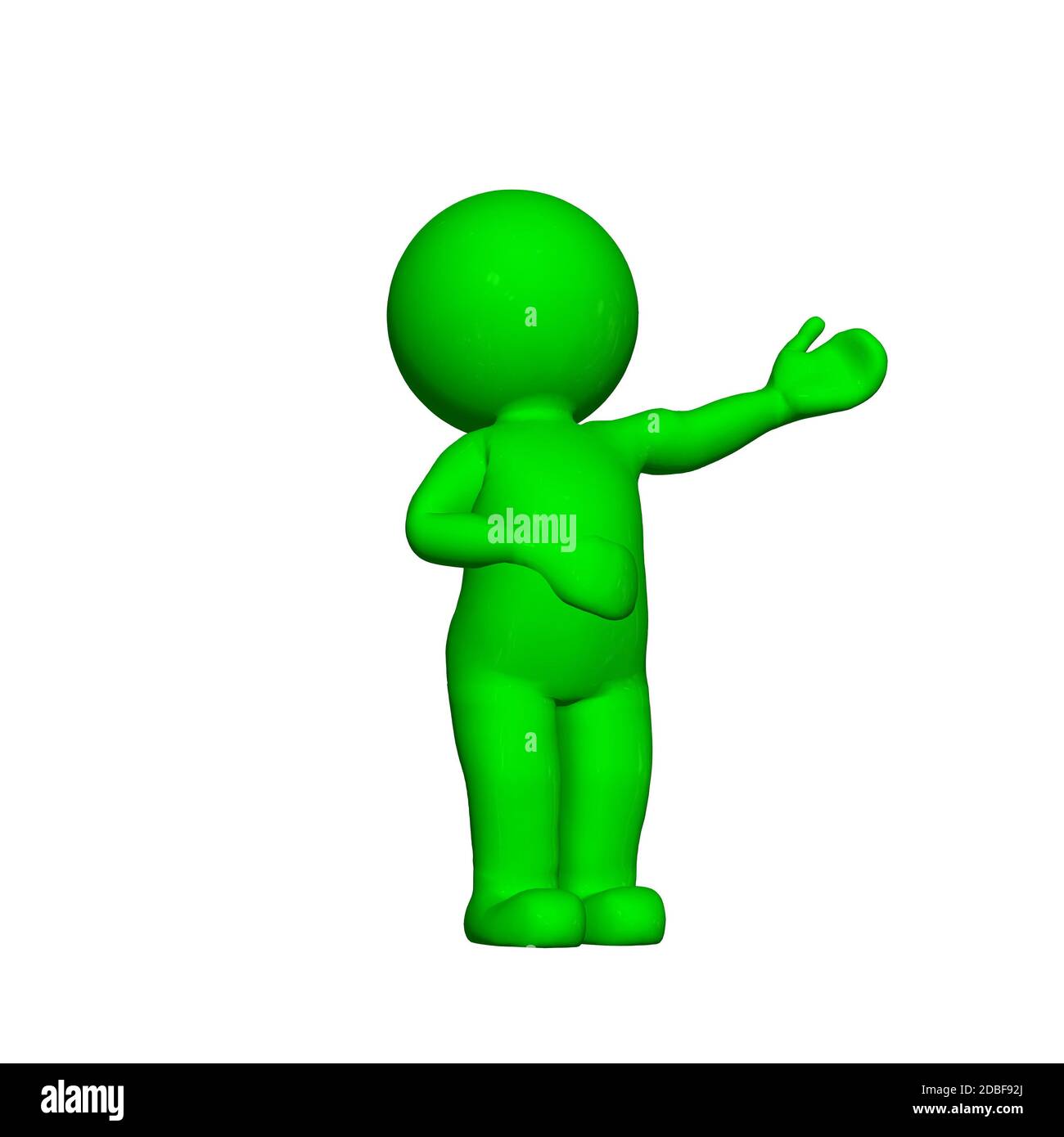 Green 3D people in different poses - speech - on white background Stock ...