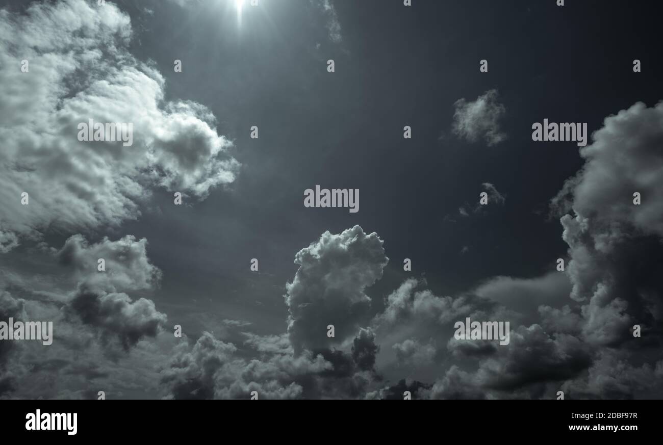 Dark dramatic sky and clouds. Background for death and sad concept ...