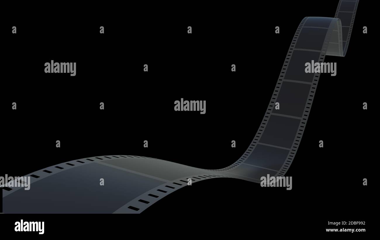 The 3d rendering of Film strip isolated with black Stock Photo - Alamy