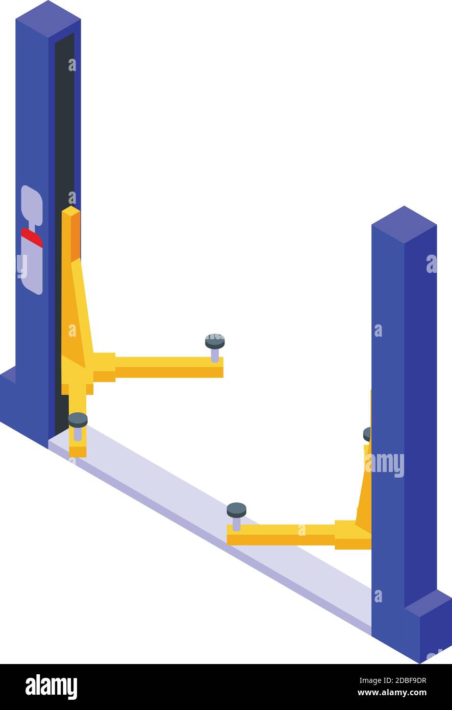 Safety car lift icon. Isometric of safety car lift vector icon for web ...