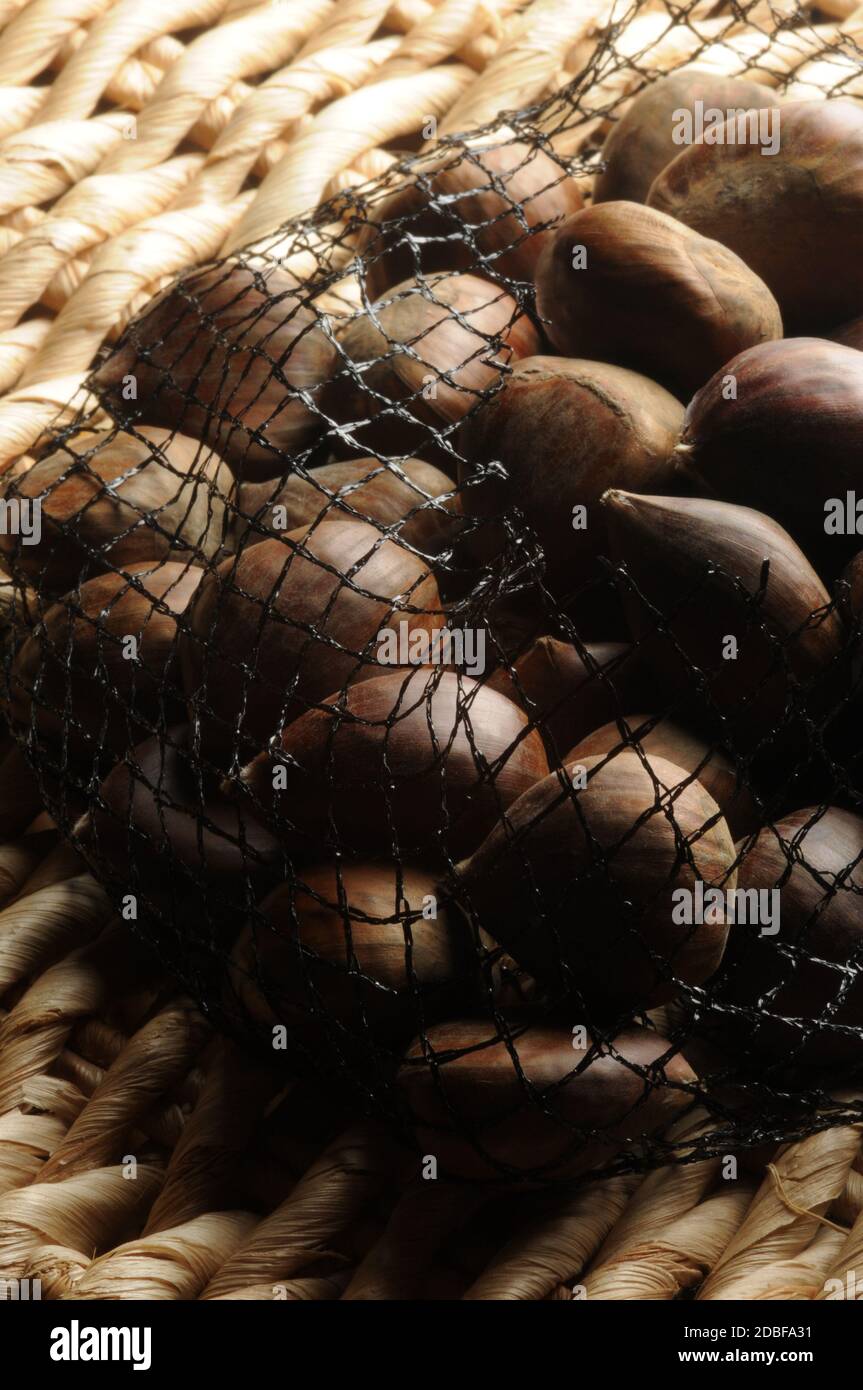 Raw chestnuts in the bag Stock Photo - Alamy