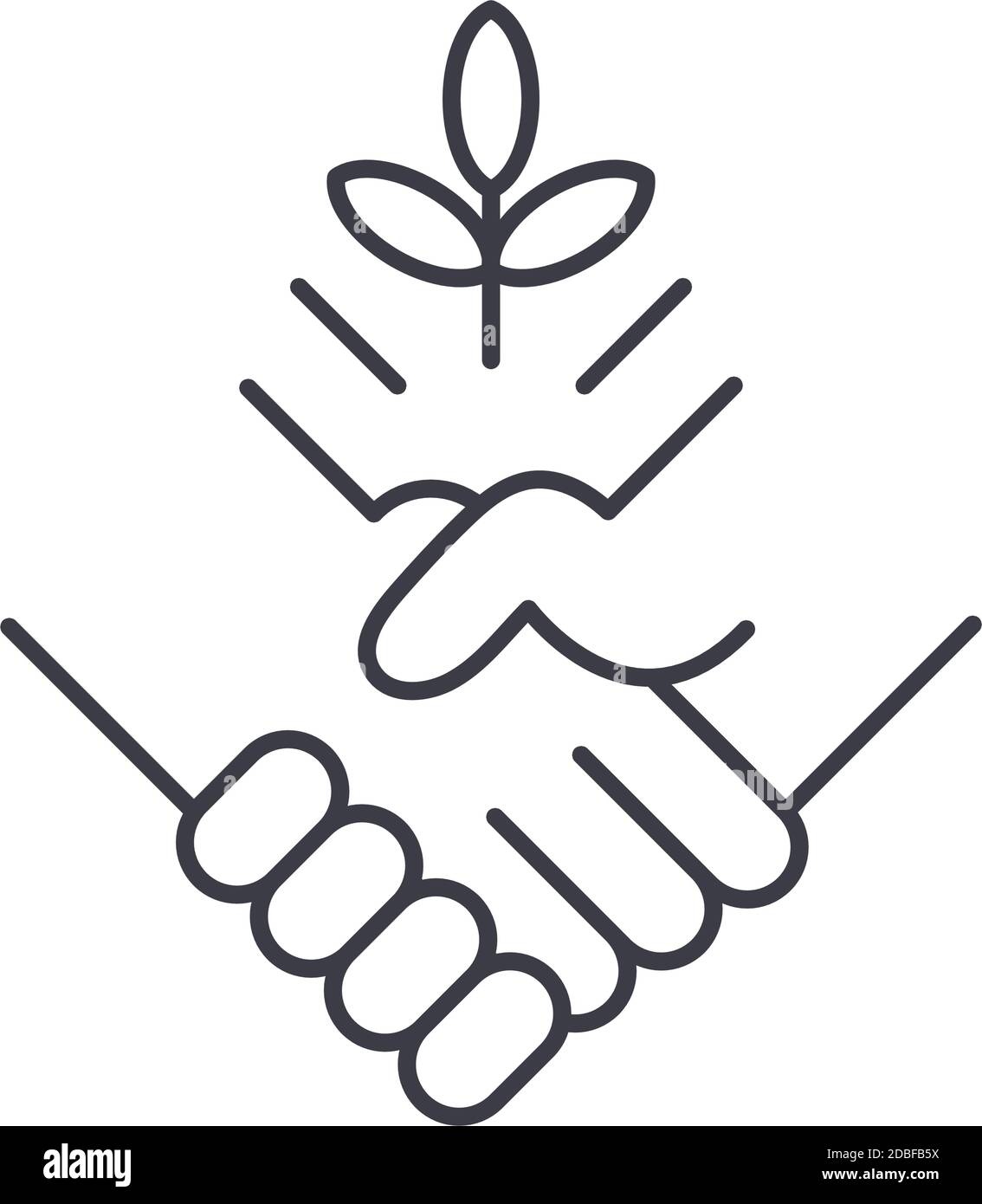 Collab oration icon, linear isolated illustration, thin line vector ...