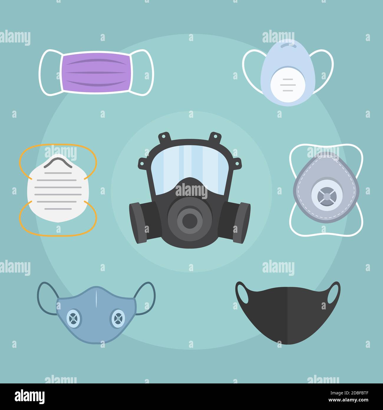 Type of face masks Vector illustration Stock Vector Image & Art - Alamy