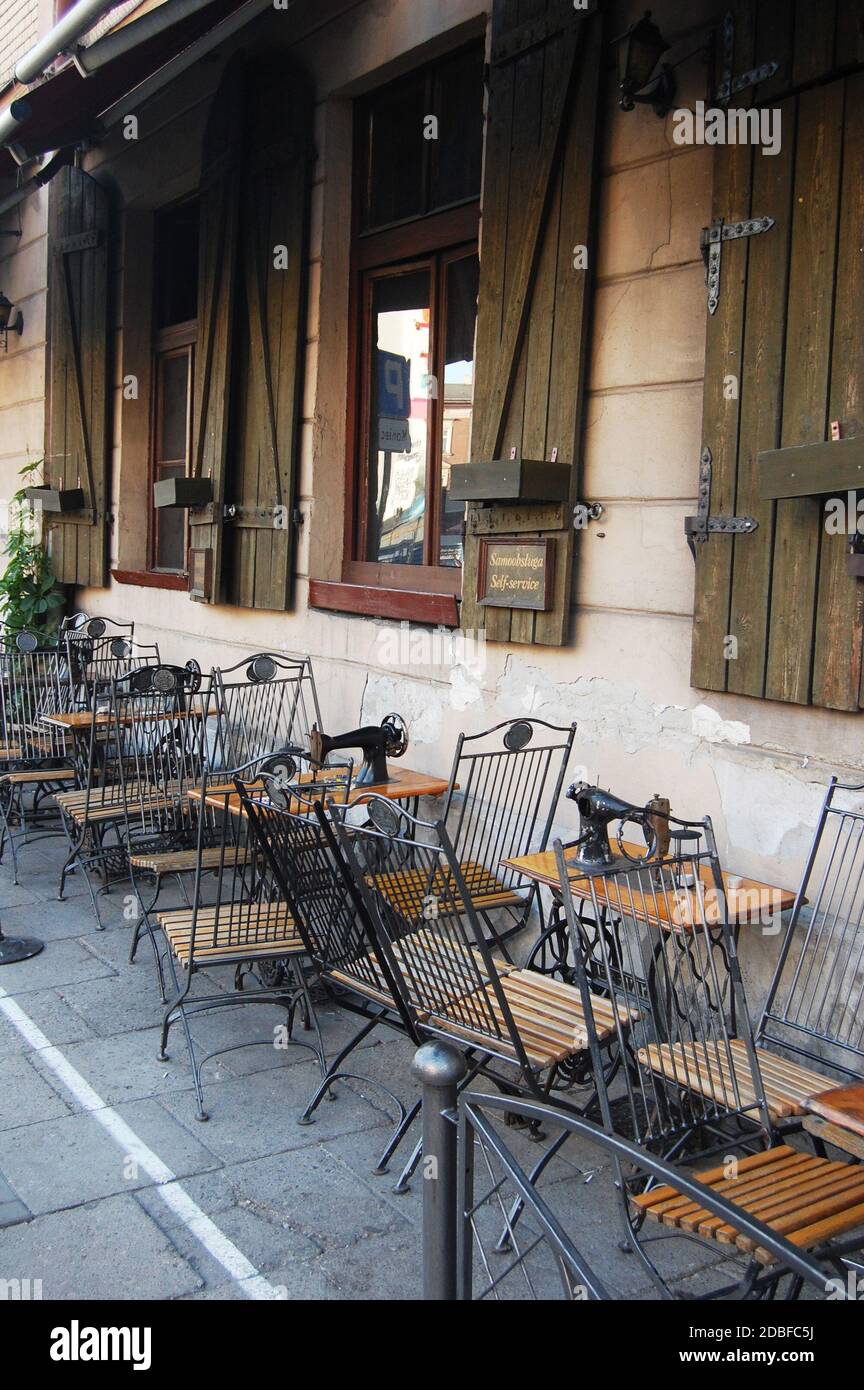 Singer cafe, Kazimierz, Krakow, Poland Stock Photo - Alamy