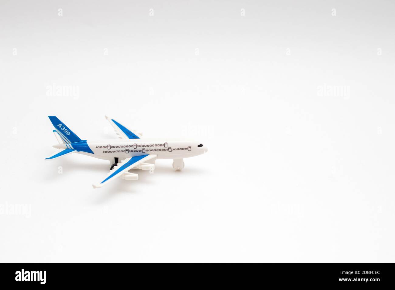 Toy airplane model on white background Stock Photo - Alamy