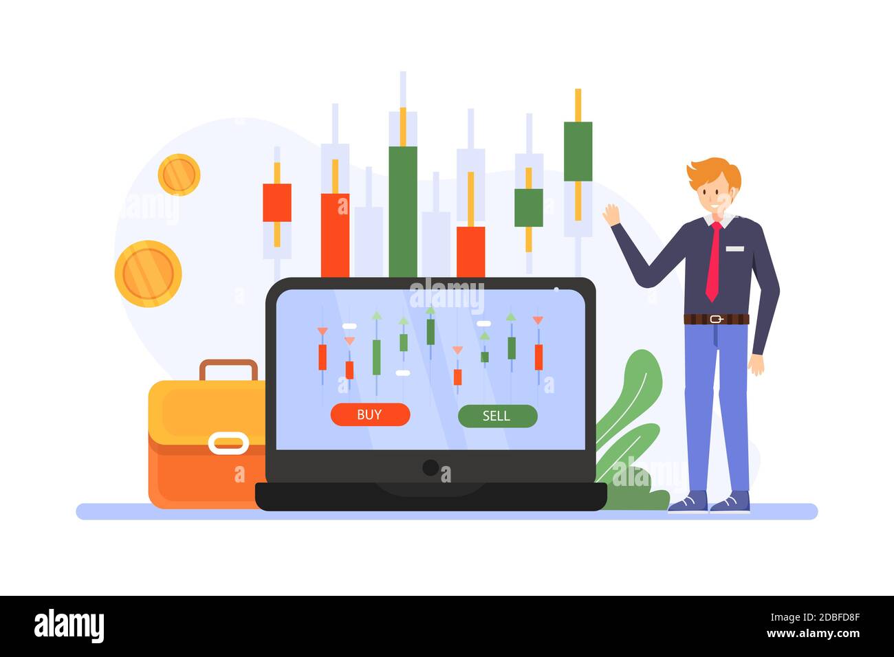 Stock exchange data illustration Vector illustration Stock Vector Image ...