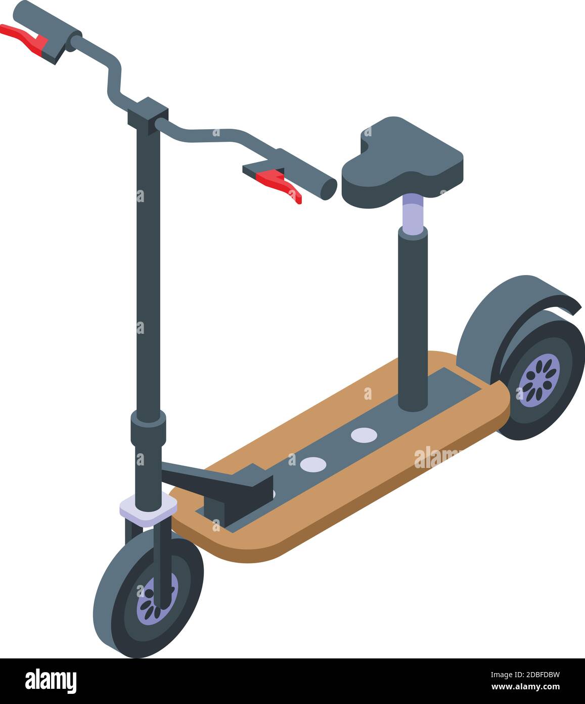 Button electric scooter icon. Isometric of button electric scooter ...