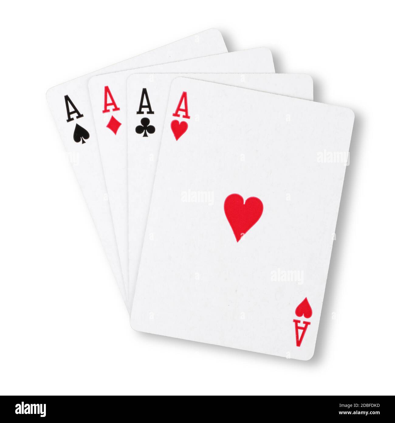 Four aces winning hand Cut Out Stock Images & Pictures - Alamy