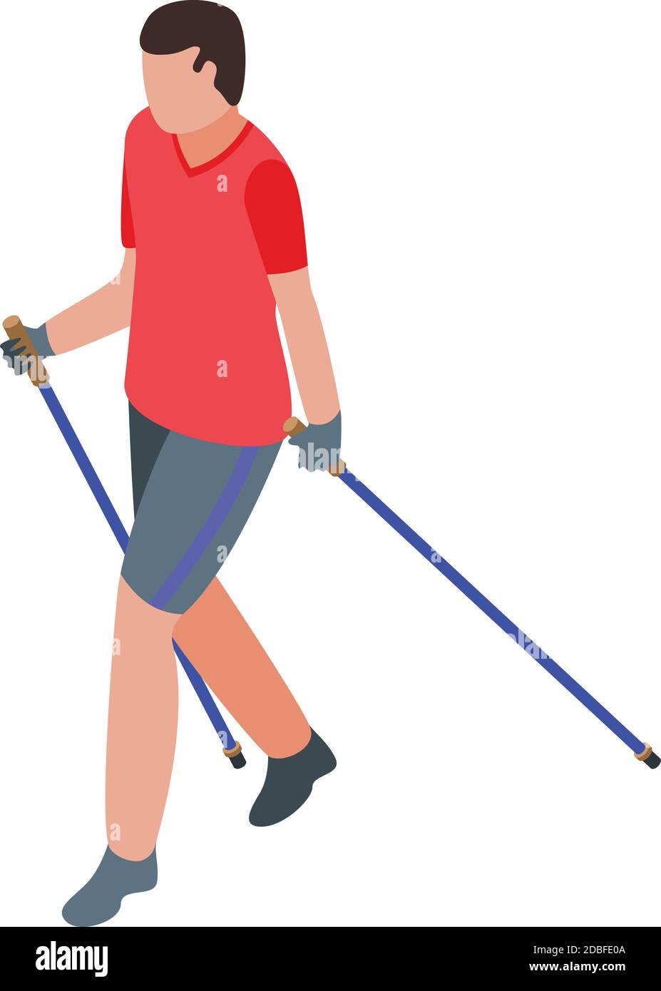 Sport walking trekking icon. Isometric of sport walking trekking vector ...
