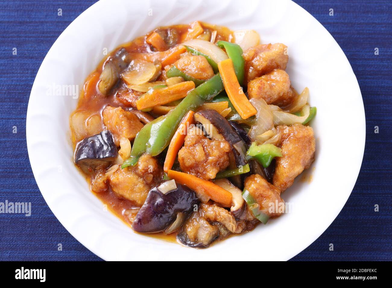 sweet and sour pork in a dish, Subuta Stock Photo - Alamy
