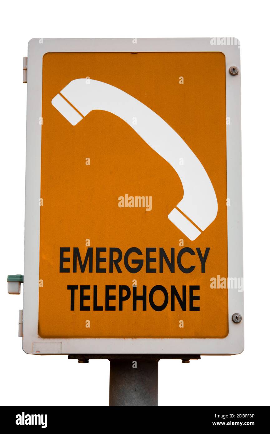 Emergency phone help road highway Stock Photo - Alamy