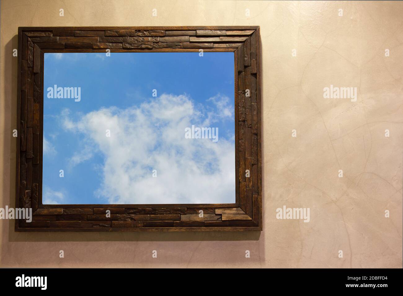 Picture frame Wall design sky Stock Photo - Alamy