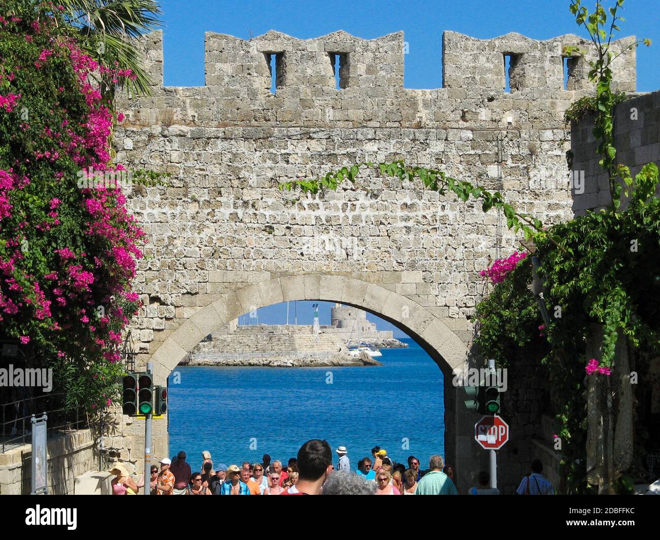 St Catherines Gate entrance into Rhodes Old Town Stock Photo - Alamy
