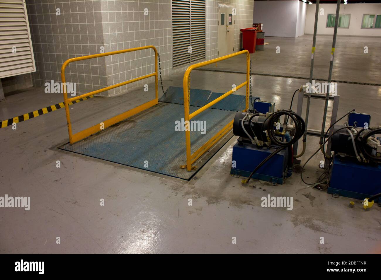 construction lift Motor in building Stock Photo - Alamy