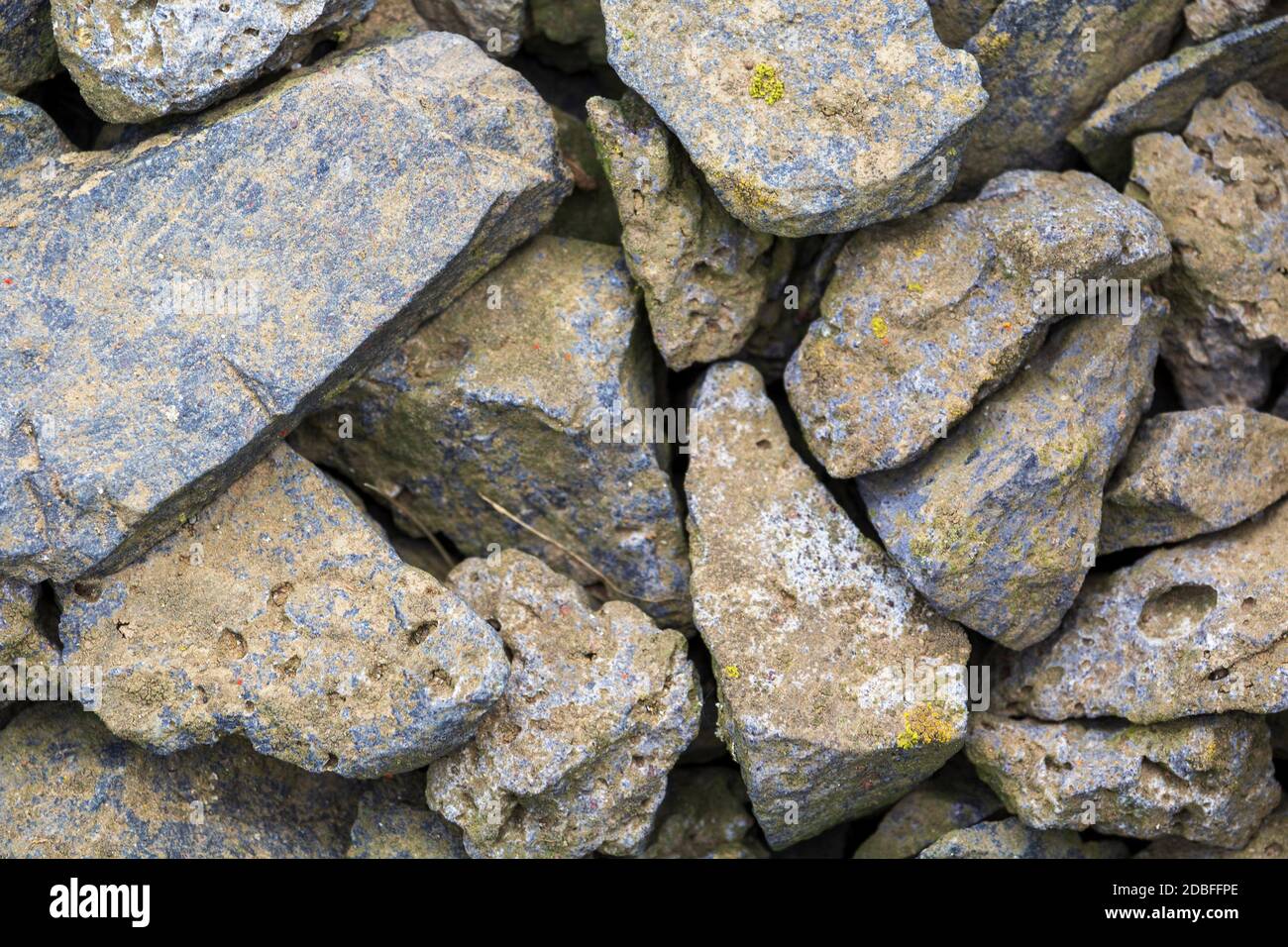 larger lumps of stone, gravel as the foundation of a wind turbine Stock ...