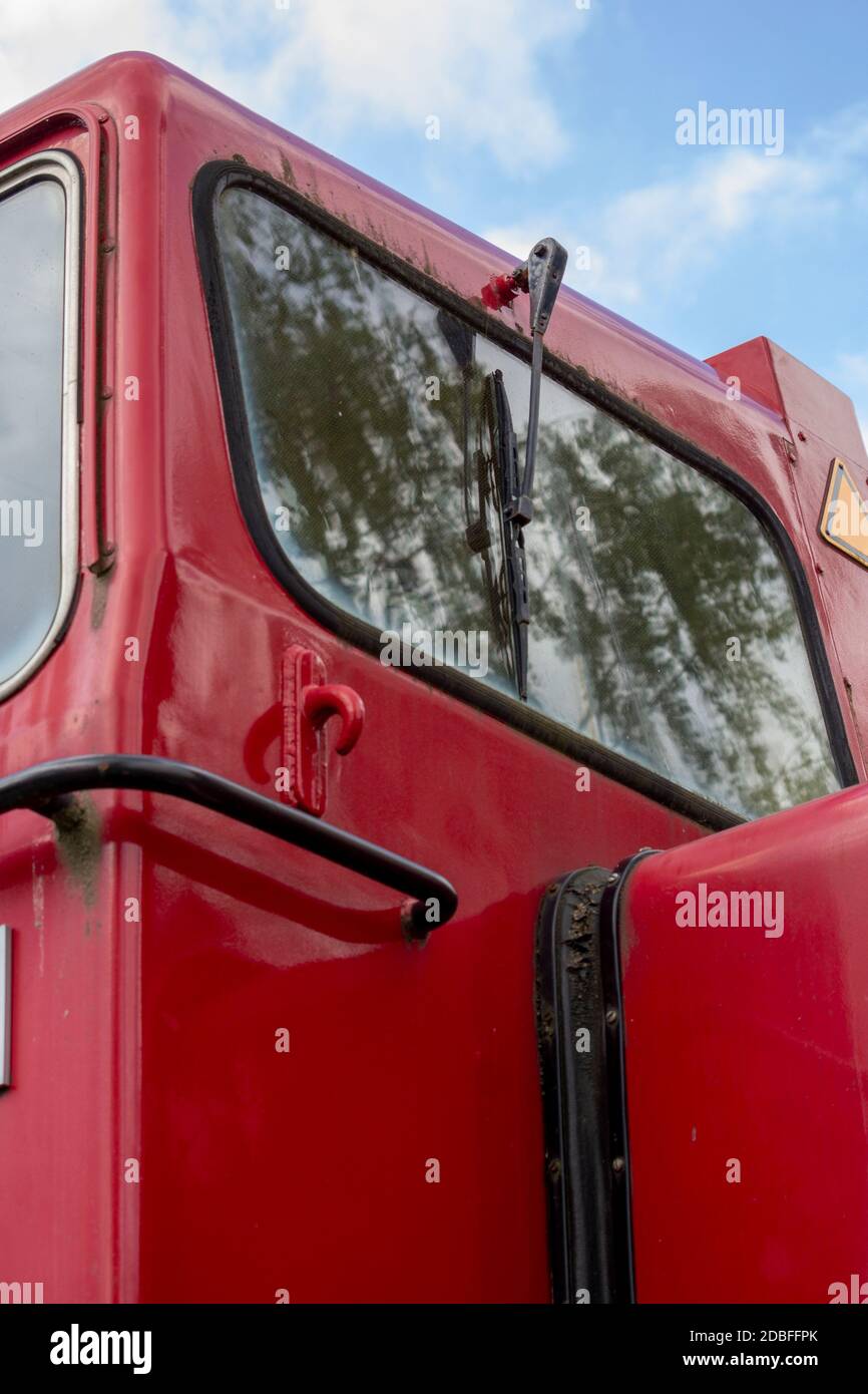 windscreen wiper of an old shunting locomotive Stock Photo - Alamy