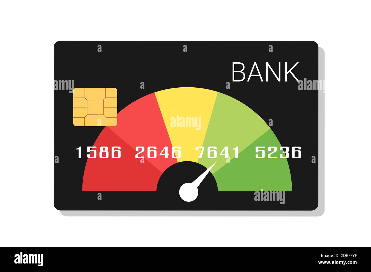 Credit score - credit card with chart, diagram and graph of ...