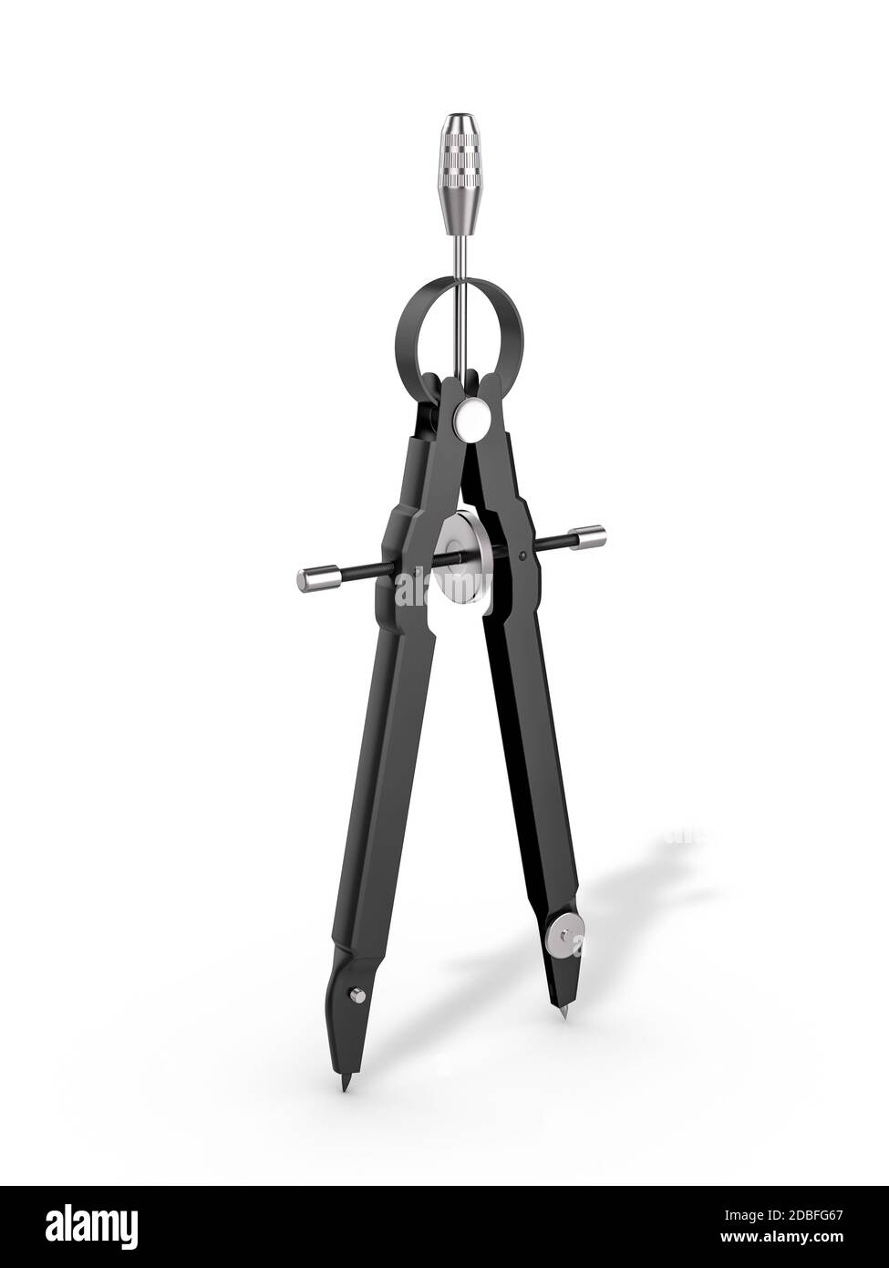 Drawing compass on a white background. 3d illustration Stock Photo - Alamy