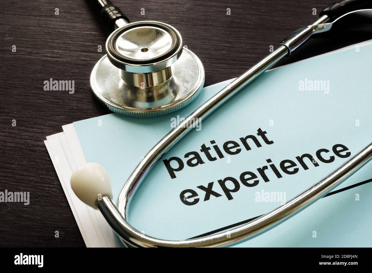 Patient experience report and medical stethoscope Stock Photo - Alamy