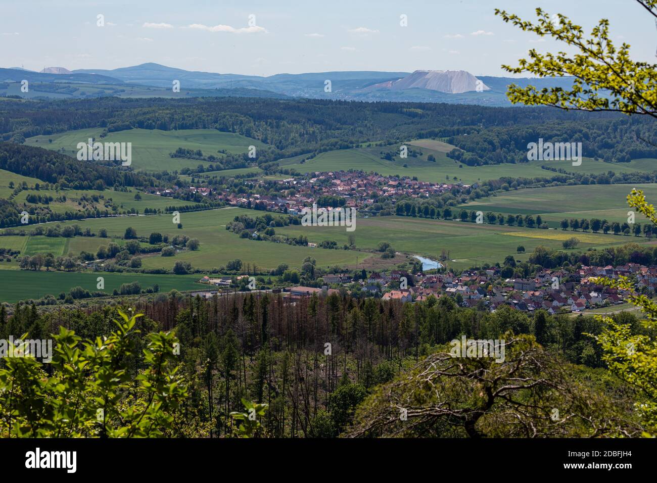 The Landscape of the Werra Valley at Herleshausen in Germany Stock ...