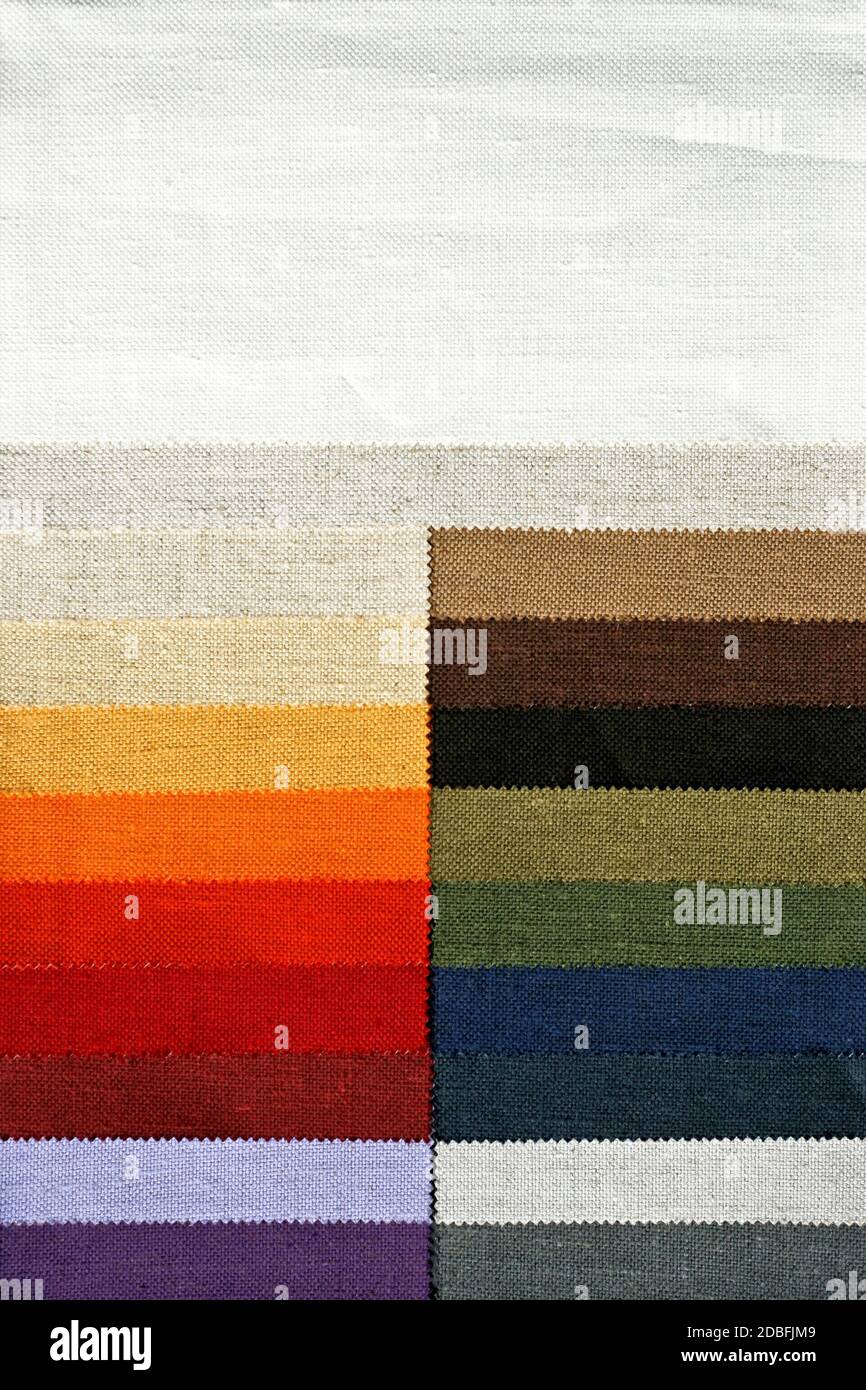 Decorative and fashion textile cloth color chart Stock Photo - Alamy