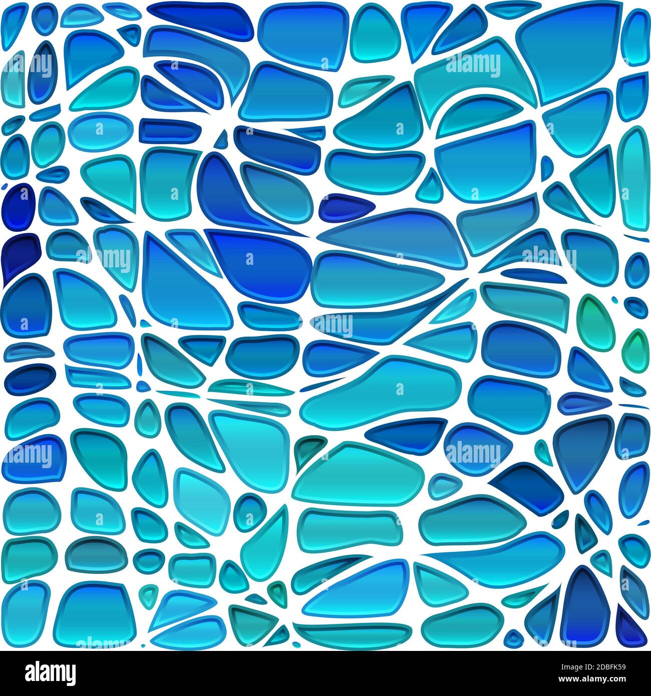 abstract stained-glass mosaic background - light and bright blue Stock ...