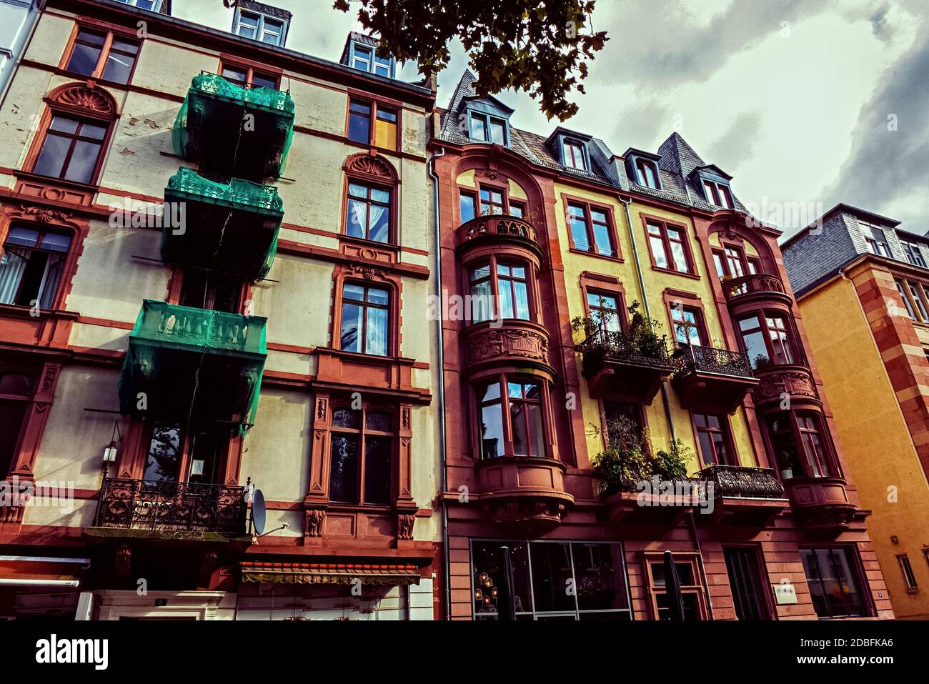 Colorful,old buildings in Frankfurt,Germany Stock Photo - Alamy