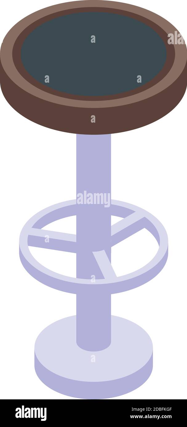 Bar counter chair icon. Isometric of bar counter chair vector icon for ...