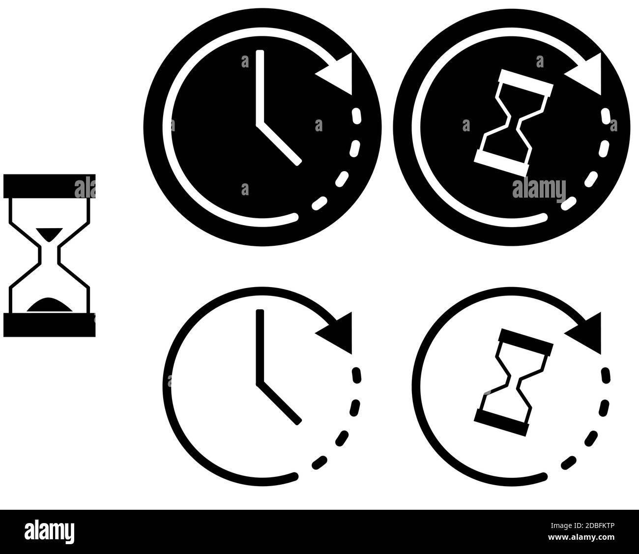 Flat Vector Time set icons. Clock set icons for web and mobile. EPS 10 ...