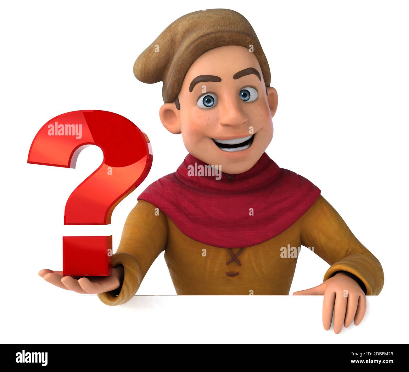 3D Illustration of a medieval historical character Stock Photo - Alamy