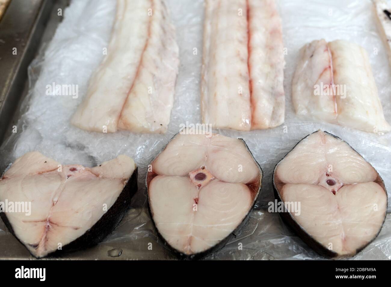 Fish on market, black scabbard (espada) in fish market Stock Photo - Alamy