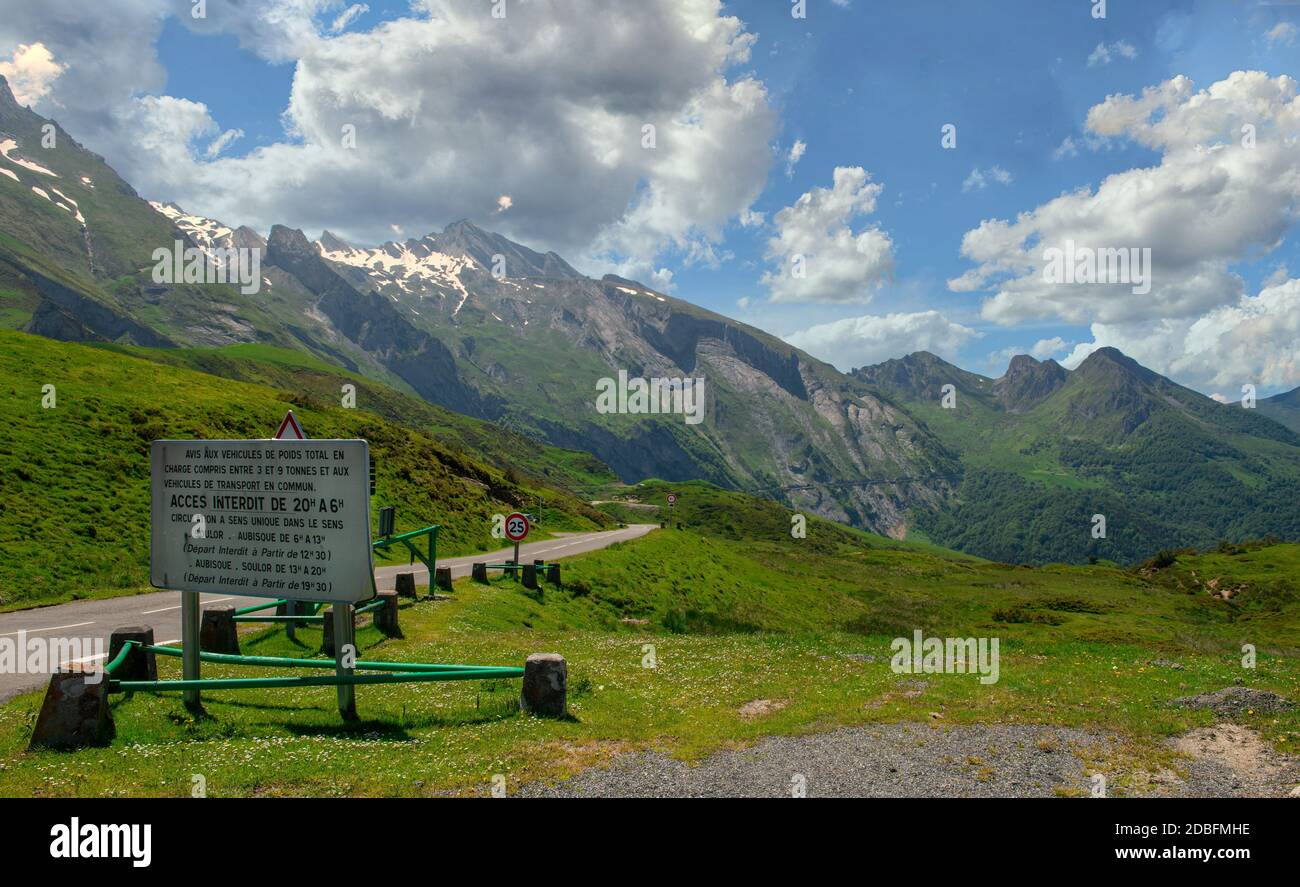 view of Col Aubisque in the French Pyrenees Stock Photo - Alamy