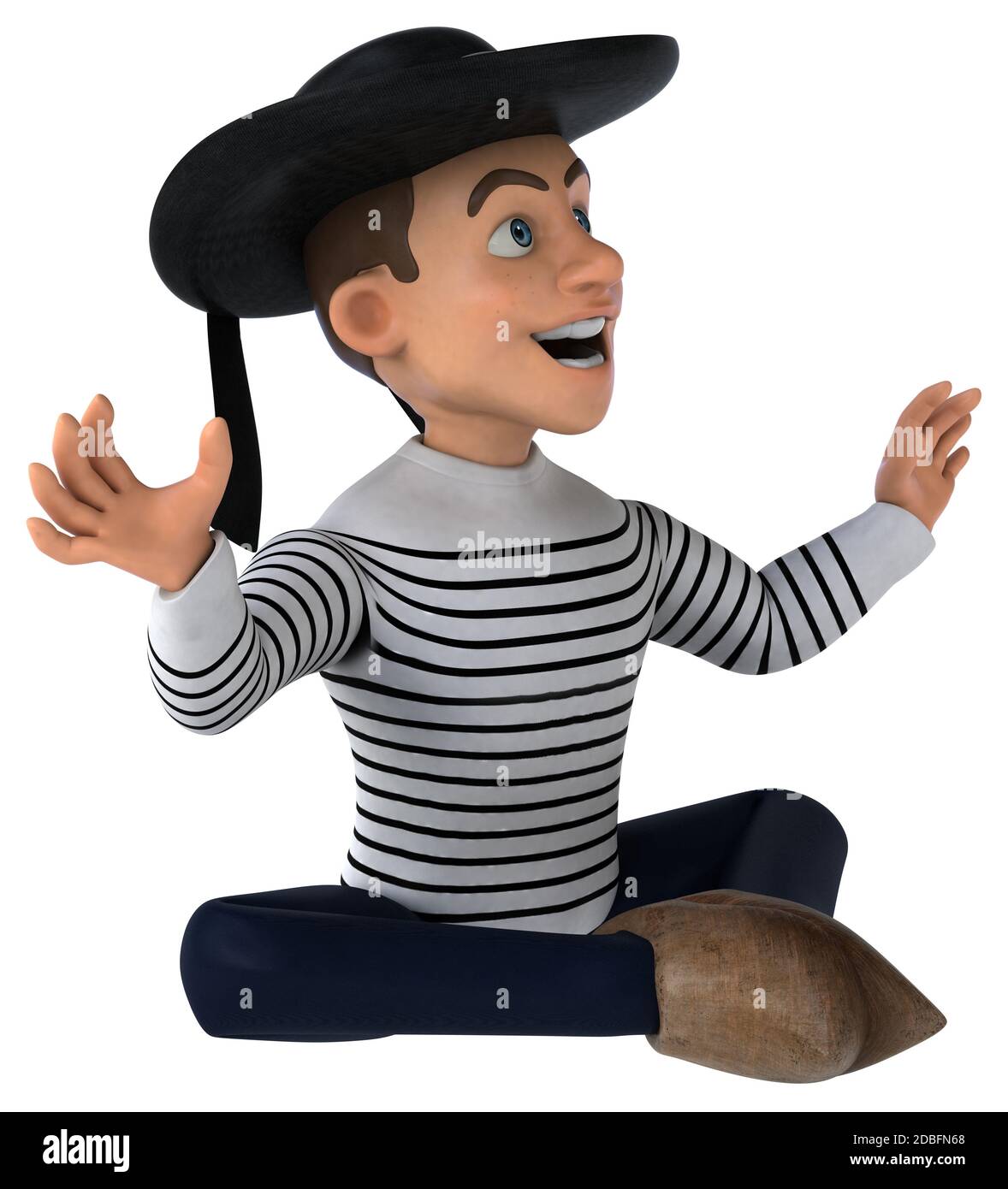 Fun 3d cartoon breton character Stock Photo - Alamy
