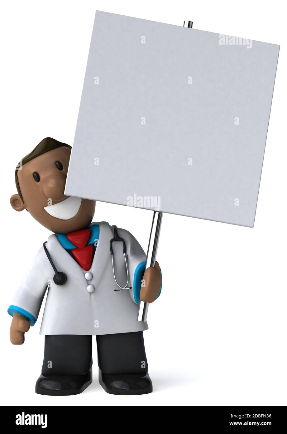 Fun doctor - 3D Illustration Stock Photo - Alamy