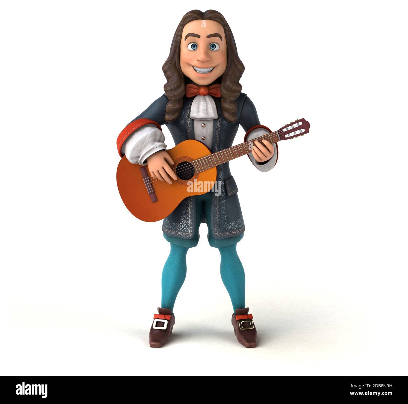 3D Illustration of a cartoon man in historical baroque costume Stock ...