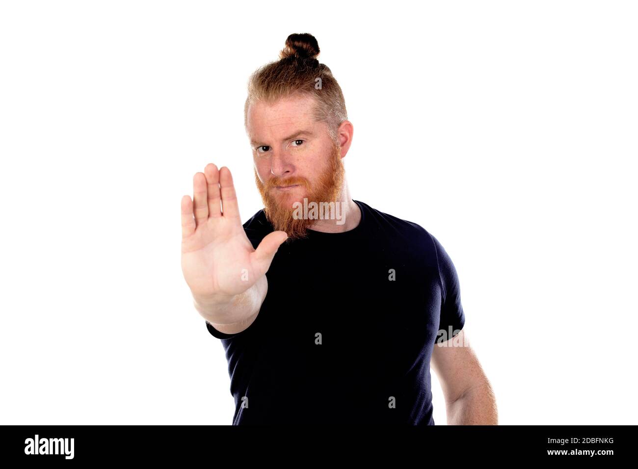 Man saying stop hi-res stock photography and images - Alamy