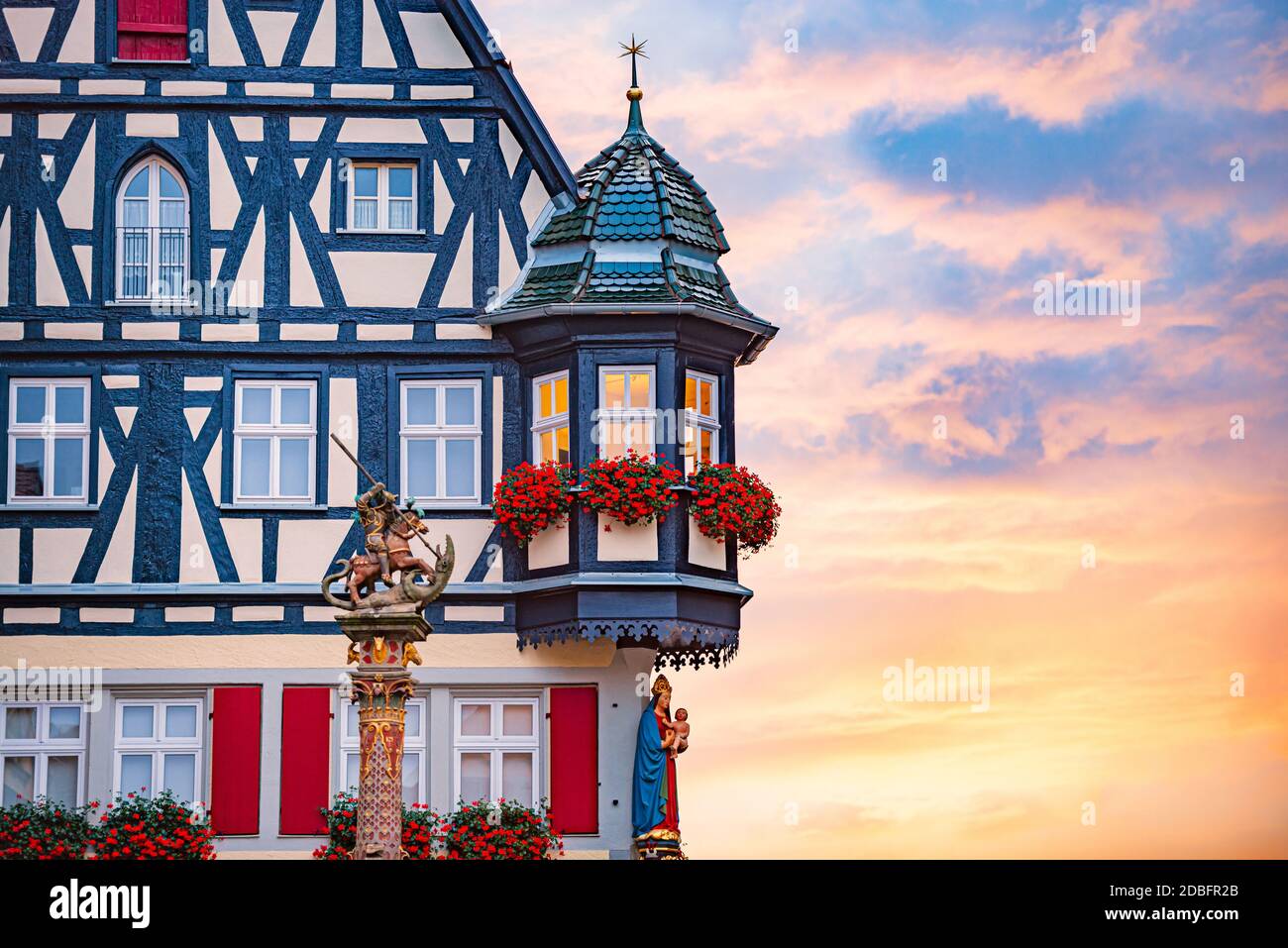 Rothenburg Ob Der Tauber city in Bavaria, Germany. Architecture of old ...