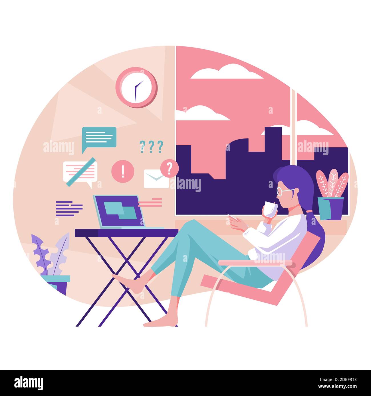 Procrastination cartoon hi-res stock photography and images - Alamy